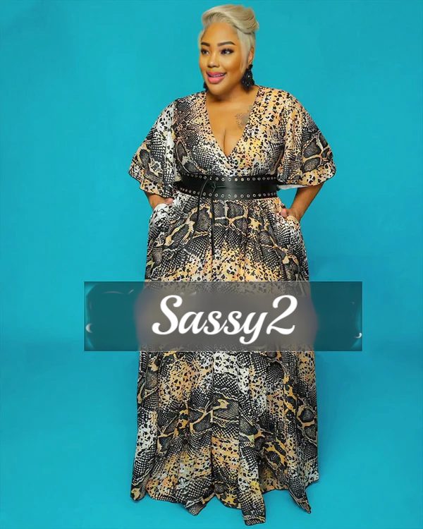 Raven Snake Flutter Dress – Sassy2