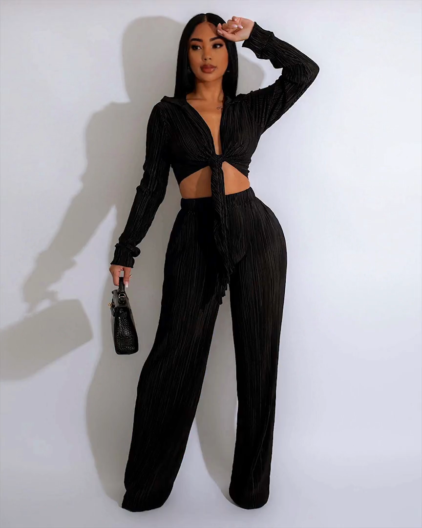 Tie Up Pants Set – Sassy2