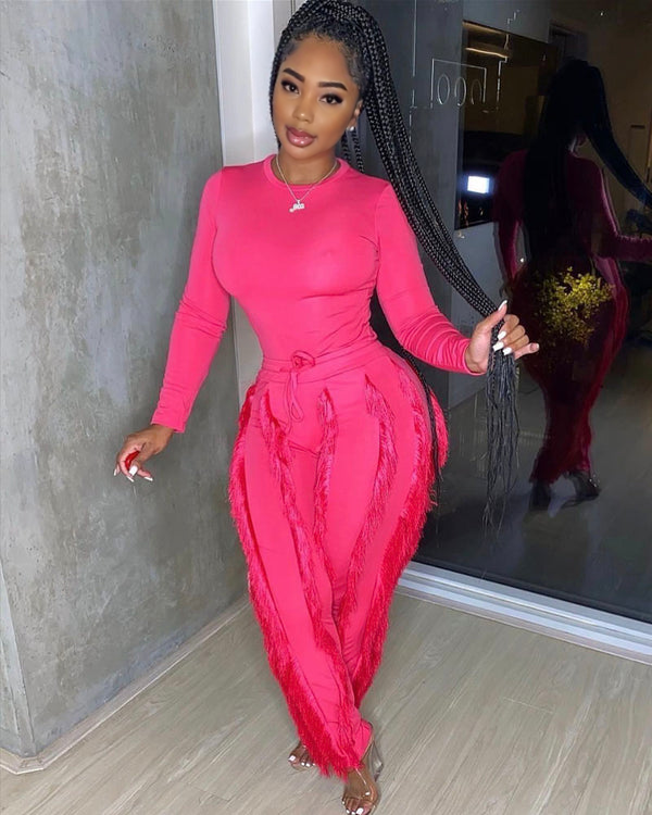 FRINGE SET (LONG SLEEVE) – Sassy2