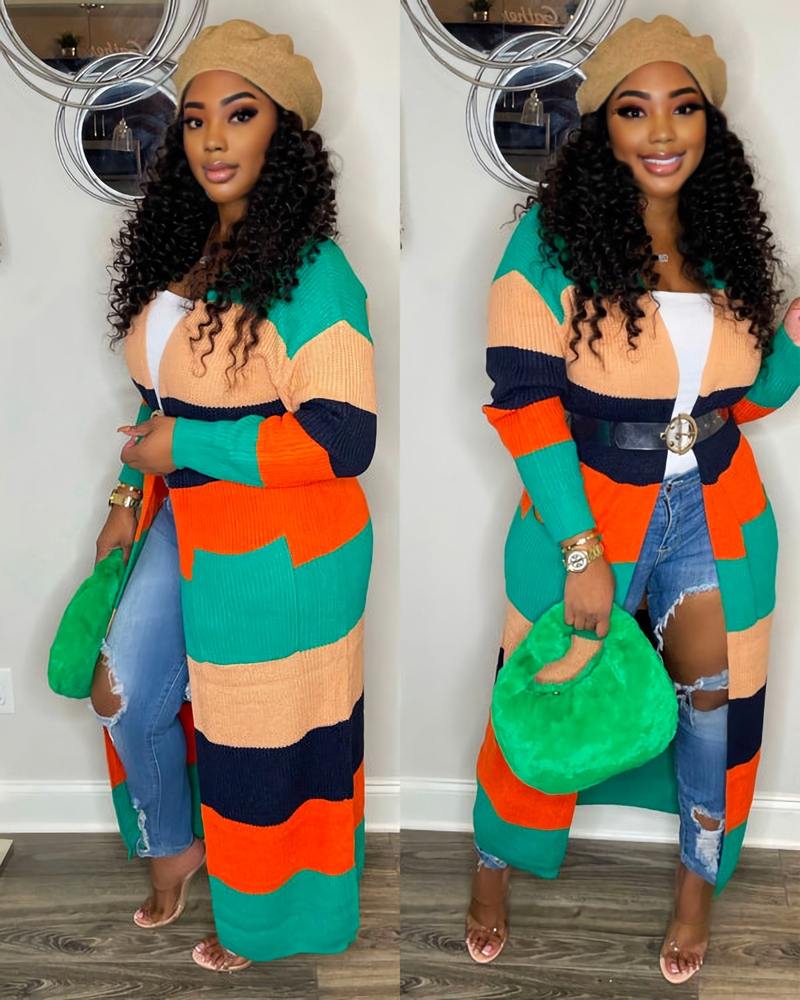 COLOR BLOCK Cardigan – Sassy2