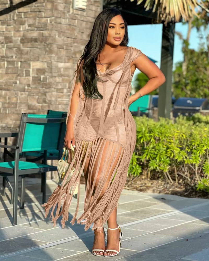 SHREDDED MINI DRESS – Sassy2