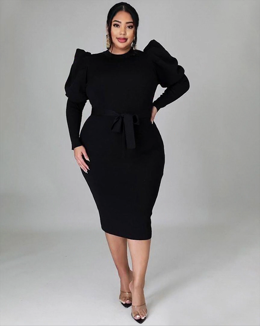 Puff Shoulder Dresses – Sassy2