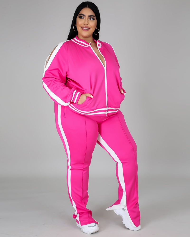 Janay Cold Shoulder Tracksuit – Sassy2